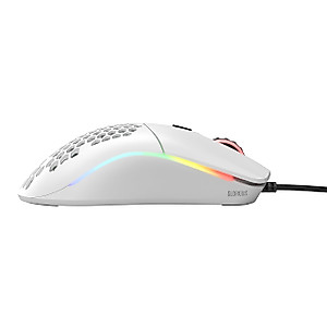 Glorious Gaming Model O Wired Gaming Mouse 67g Superlight Honeycomb Design, RGB, Pixart 3360 Sensor, Omron Switches, Ambidextrous - Matte White