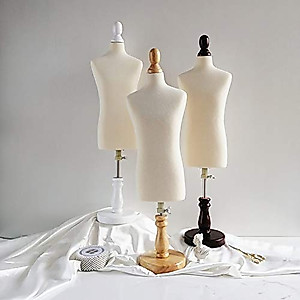 Tailors Dummy Mannequins Small Dressmakers Dummy Male, 1:2 Scale Adjustable Height, Tailor Manikins Mini Doll Dress Form Display Accessories Decoration Dressform Mannequin