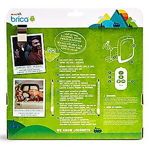 Munchkin® Brica® Night Light™ Pivot Baby in-Sight® Adjustable Car Mirror, Crash Tested and Shatter Resistant, Black