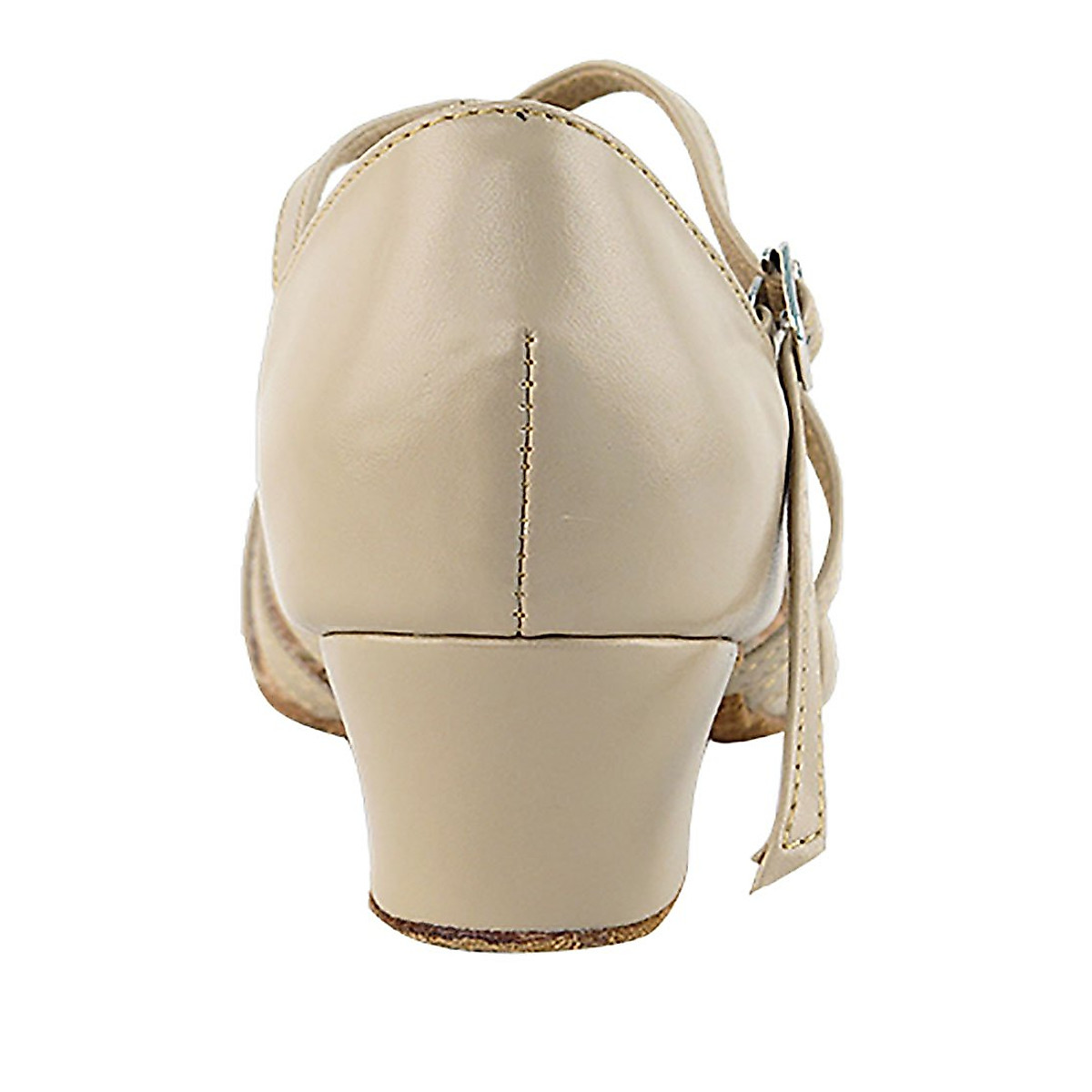 Very Fine Dance Shoes - Ladies Practice, Cuban Low Heel, Waltz Ballroom Dance Shoes - 1670C - 1.5-inch Heel and Foldable Brush Bundle - Tan Leather - 8.5