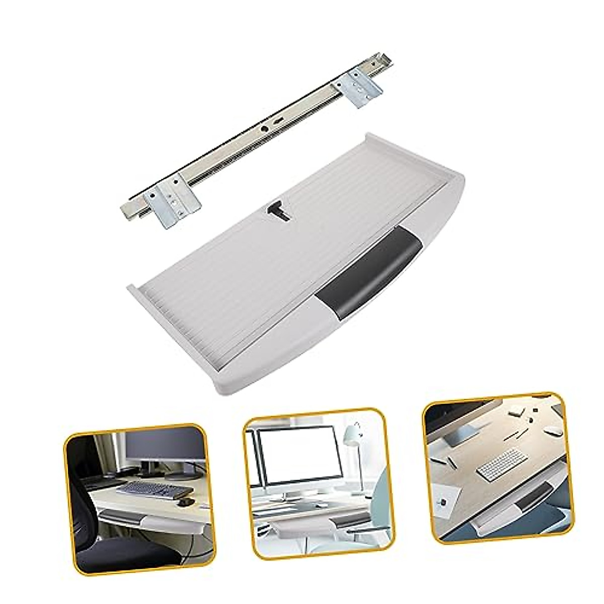 Keyboard Tray Under Desk 1 Set Keyboard Holder for Desk Slide Out Keyboard Holder Under Desk Drawer Desk Tray Office Des