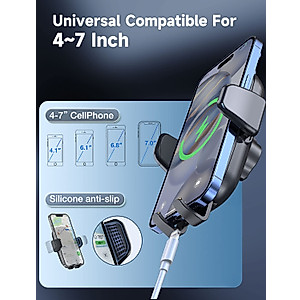 SMORFIT Phone-Mount, Dashboard/Windshield/Window Universal Suction Cup Cell Phone/iPhone Holder with Sticky Pad for Car/Truck, Mobile Phone Telescopic Arm Mount Handsfree Stand