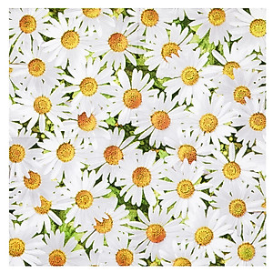 Juvale 100 Pack Decorative Daisy Floral Paper Napkins, 2-Ply, 6.5x6.5”, Napkins for Garden Bridal Shower, Tea Party, Wedding & Decorative Party Supplies