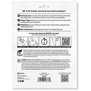 AdTech 0453 2-Temp Dual Temperature Hot Glue Gun Full Size, White