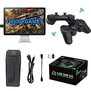 Retro Video Game Console with 10000+ Classic Fc Games, Dual 2.4G Wireless Game Controller, Support Hdmi Output Display Screen Connection,, Birthday Gift