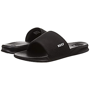 Reef Men's Sandals, Reef One Slide, Black, 7