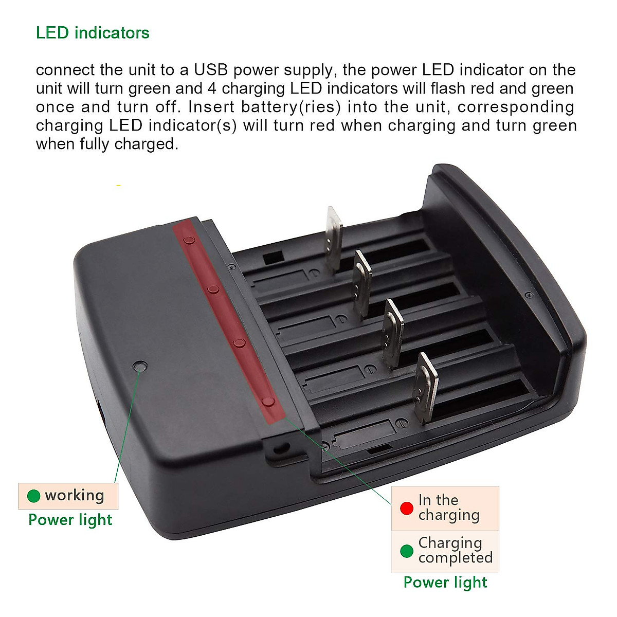 Ultracell USB Universal Smart Battery Charger for 14500 3.2V AA 700mAh LiFePO4 Batteries