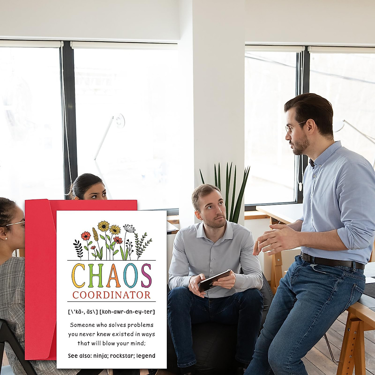 Raddimelo Boss Christmas Cards, Chaos Coordinator Gifts, Stocking Stuffers for Leader Coworkers, Boss Gifts for Women, Boss Day Gifts for Boss Boss Lady Leader, Birthday Gifts, Veterans Day Cards