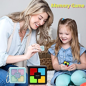 YALAOBAN Memory Game,2 Pack,Brain Games,Memory Training Puzzle Toy,Handheld Games Flashing Cube,for Kids,Teens and Adults