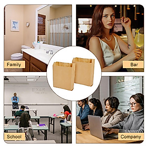 300pcs Organic Pads Disposal Bags, 7.5x10 Inch Pad Napkin Storage Bag Kraft Paper Bags for Feminine Hygiene tampon Liner Bag Waste Receptacle Paper Liners Business Toilet Bathroom Personal Dispenser