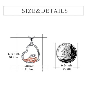 POPLYKE Axolotl Mother and Daughter Necklace for Women 925 Sterling Silver Animal Jewelry Birthday Gifts