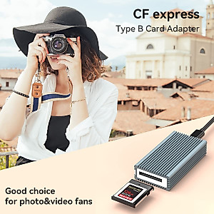 CFexpress Card Reader,MAIWO CFexpress Adapter with USB 3.1 Gen 2 10Gbps Interface,Support Windows/Mac/Linux/Android, for Professional Filmmakers, Photographers