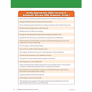 Scholastic Success with Grammar Grade 1 Workbook