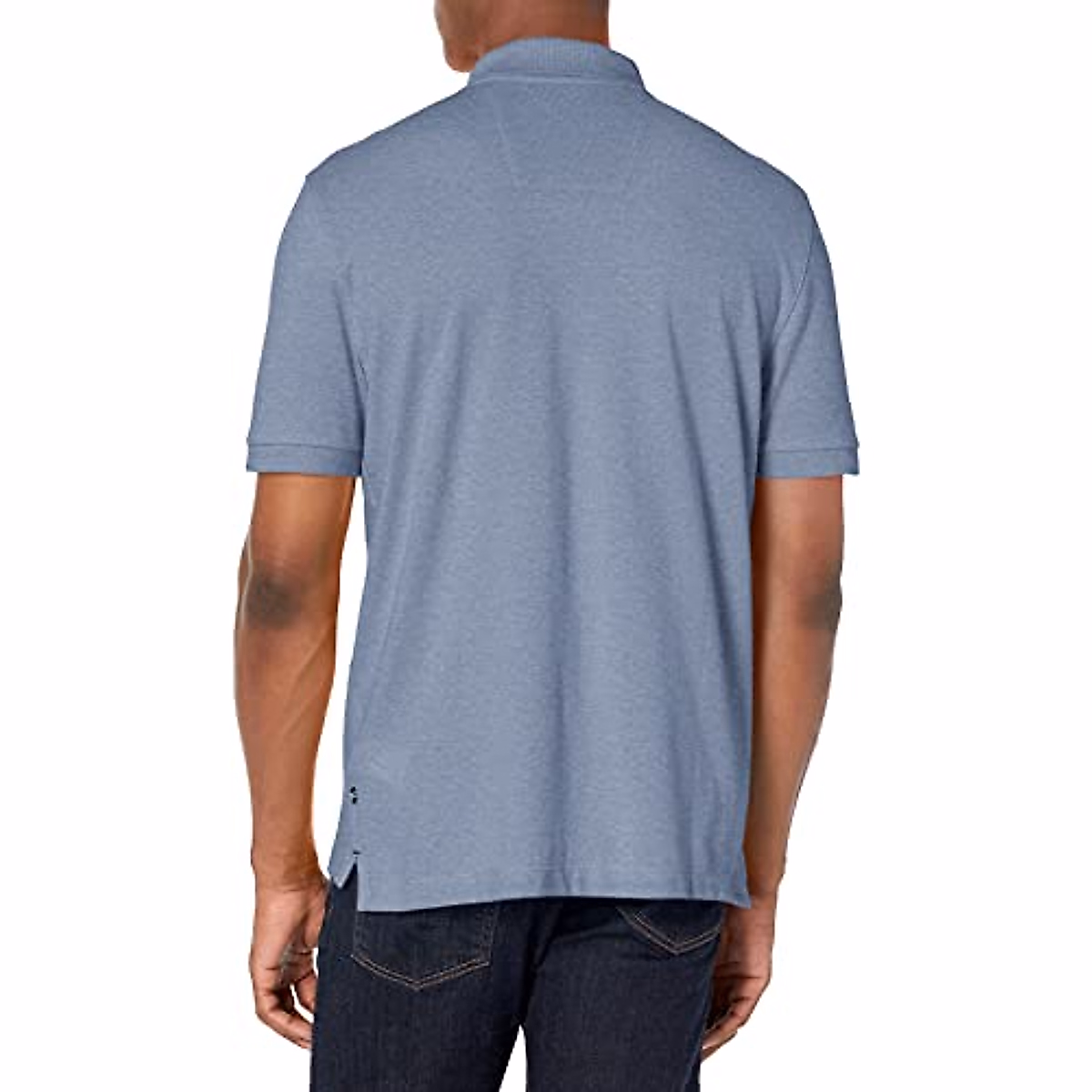 Nautica Men's Short Sleeve Solid Cotton Pique Polo Shirt, Deep Anchor Heather, X-Large