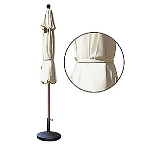 EliteShade USA 10-Year-Non-Fading Sunumbrella 9Ft Market Umbrella Patio Umbrella Outdoor Table Umbrella with Ventilation, Natural