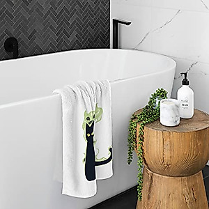 Funny Halloween Hand Towels for Bathroom Decorative White Cotton Hand Towel Set 2 Pack Monogrammed L