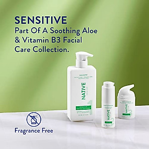 Native Sensitive Facial Moisturizer, Aloe & Vitamin B3 Moisturizing Face Moisturizer, Face Lotion, SPF 30, 1.7 fl oz