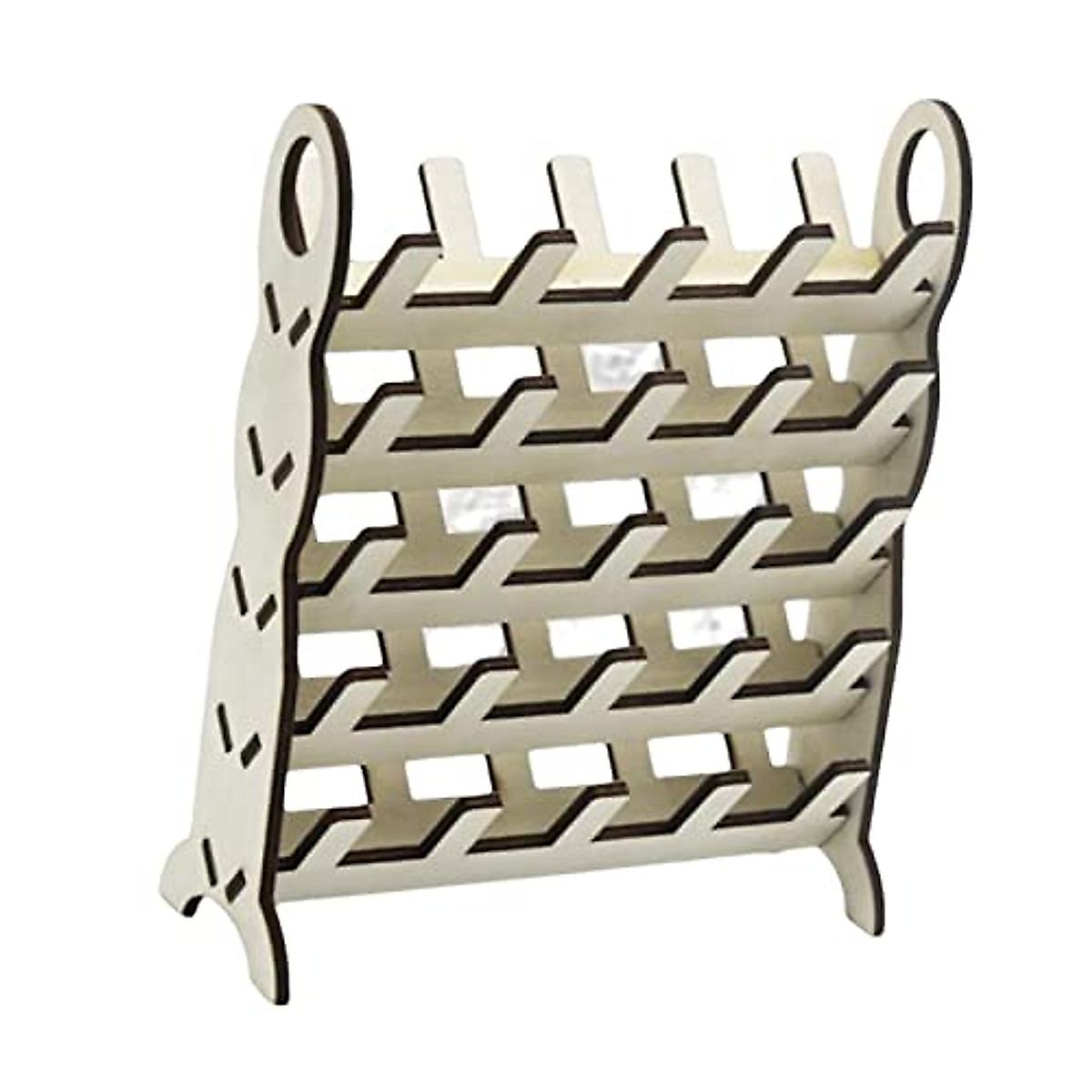 Colaxi 50 Spools Sewing Thread Holder Quilting Wall Hanging Wood Shelf Strings Storage Organizer Wooden Thread Rack for Beading Embroidery Sewing