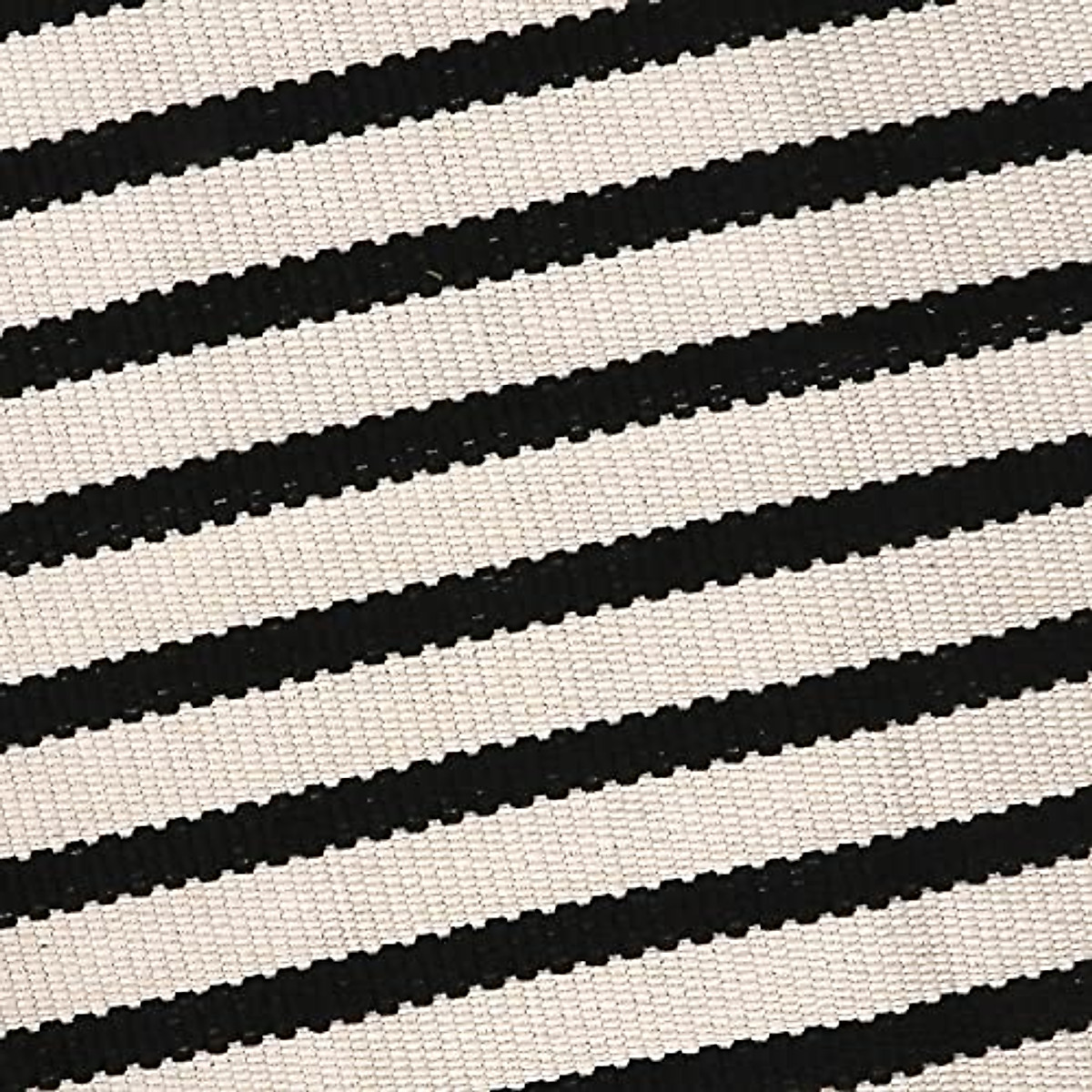 LEEVAN Black and White Striped Outdoor Rug Runner 24"x51" Layering Doormat Farmhouse Front Porch Rug Cotton Woven Washable Throw Carpet for Hallway/Front Steps/Bathroom/Kitchen/Home Entrance