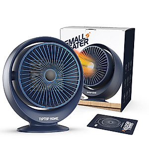 Space Heater, 800W PTC Fast Heating Ceramic Room Small Heater, Two-Speed Portable Heater Fan with Adjustable, Overheating Protection, Dumping Shutdown, Electric Heaters for Home Bedroom, Office