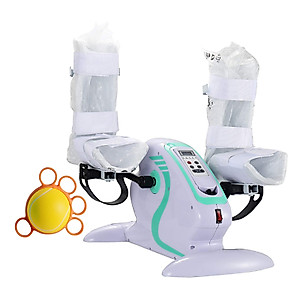 Apkaf Fitness Motorized Exercise Bike with Leg Protector, Electric Pedal Exerciser for The Elderly and Seniors, Electronic Physical Therapy Rehab Bike Trainer with Bonus Grip Strength Ball