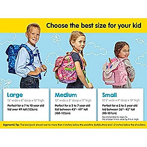 Bixbee Kids Backpack, Water Resistant Backpack for Girls & Boys with Pockets, Durable Zippers & Easy Carry Design - Perfect Size Children's Bookbag for School and Travel in Sparkalicious Purple