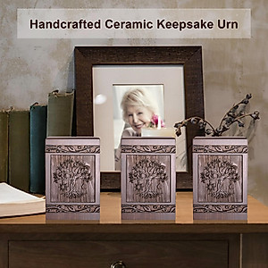 Cremation Urns for Human Ashes Adult Male Female, Wooden Tree of Life Urns Box and Casket for Ashes Men Women Child, Pets Cat Dog Urn, Burial Funeral Memorial Urns for Ashes, Holds 20 Cubic Inch