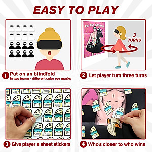 PINGAMOO Bridal Shower Games, Pin The Banana on The Hunk, Wedding Bachelorette Party Engagement Shower, 42 Guests