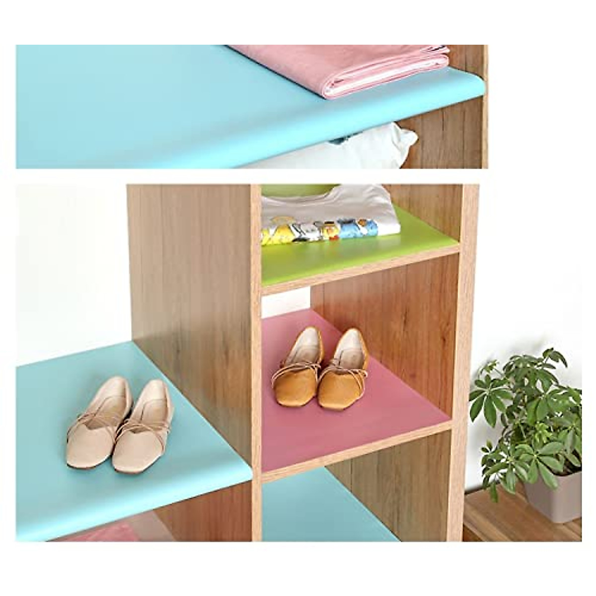 Shelf Liner, Drawer Liners for Kitchen,Non Adhesive Water Resistant, Strong Grip,Easy Clean and Trim, Smooth Surface Liners for Kitchen Cabinets, Shelves, Pantry (Blue, 11.8 inches x 59 inches)