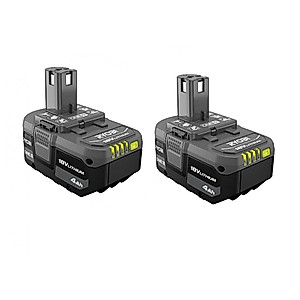 Ryobi P197 18V 4.0 Ah Battery - 2 Pack