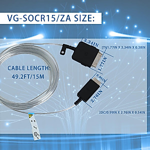 VG-SOCR15/ZA-15m One Invisible Connect Cable for Samsung QLED 4K & The Frame TVs Model:QN75Q90RAFXZA,QN65Q90RAFXZA,QN65LS03RAFXZA,QN55LS03RAFXZA,QN49LS03RAFXZA,QN43LS03RAFXZA