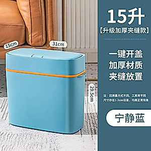 NA Xingyou Trash can Toilet Toilet Household Gap with lid Bounce Cover Toilet Pail Bedroom Kitchen Living Room Trash can