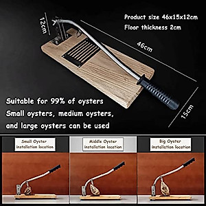 EGMOR Oyster Shucker Machine, Oyster Shucking Clam Shucker Opener Tool for Grilling Seafood Shucking Machine Free Of Charge Seafood Gloves And Knife Set-Upgrade, Silver, 18x5.9x4.7