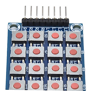 haillusty Upgrade Your Electrical with Keyboard MCU Module: 8-Pin Expansion Board 4x4 Array Keypad Button Matrix Controller Programmable DIY Microcontroller Kit for External Keyboard Interface