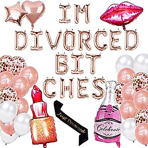 Divorce Party Decorations for Women Divorce Party Favors Kit Divorced Party Supplies Just Divorced Sash Divorce Party Banner Sign Happy Divorce Decorations Divorce Balloons I’m Divorced Balloons