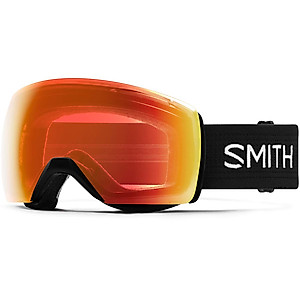Smith Skyline XL Snow Winter Goggles Interchangeable Spherical Series - 20 Feet Black , Chromapop Everyday Red Mirror , One Size