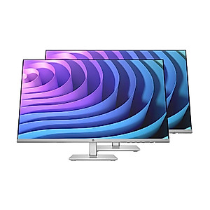 HP New M27h FHD Monitor 2-Pack 76D13AA#ABA, On-Screen Controls; AMD FreeSync; Low Blue Light Mode; Anti-Glare IPS Display, FHD (1920 x 1080),300 nits, 1 VGA; 2 HDMI 1.4