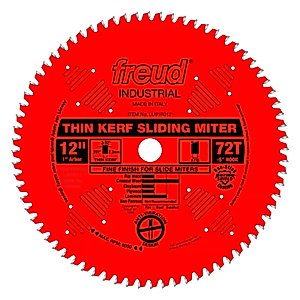 Freud LU91R012: 12" Thin Kerf Sliding Compound Miter Saw Blade