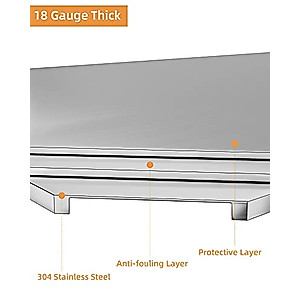 RIEDHOFF 20" H x 14" W 304 Stainless Steel Outdoor Kitchen Access Door with Recessed Handle, Single Access Door for BBQ Island, Grilling Station
