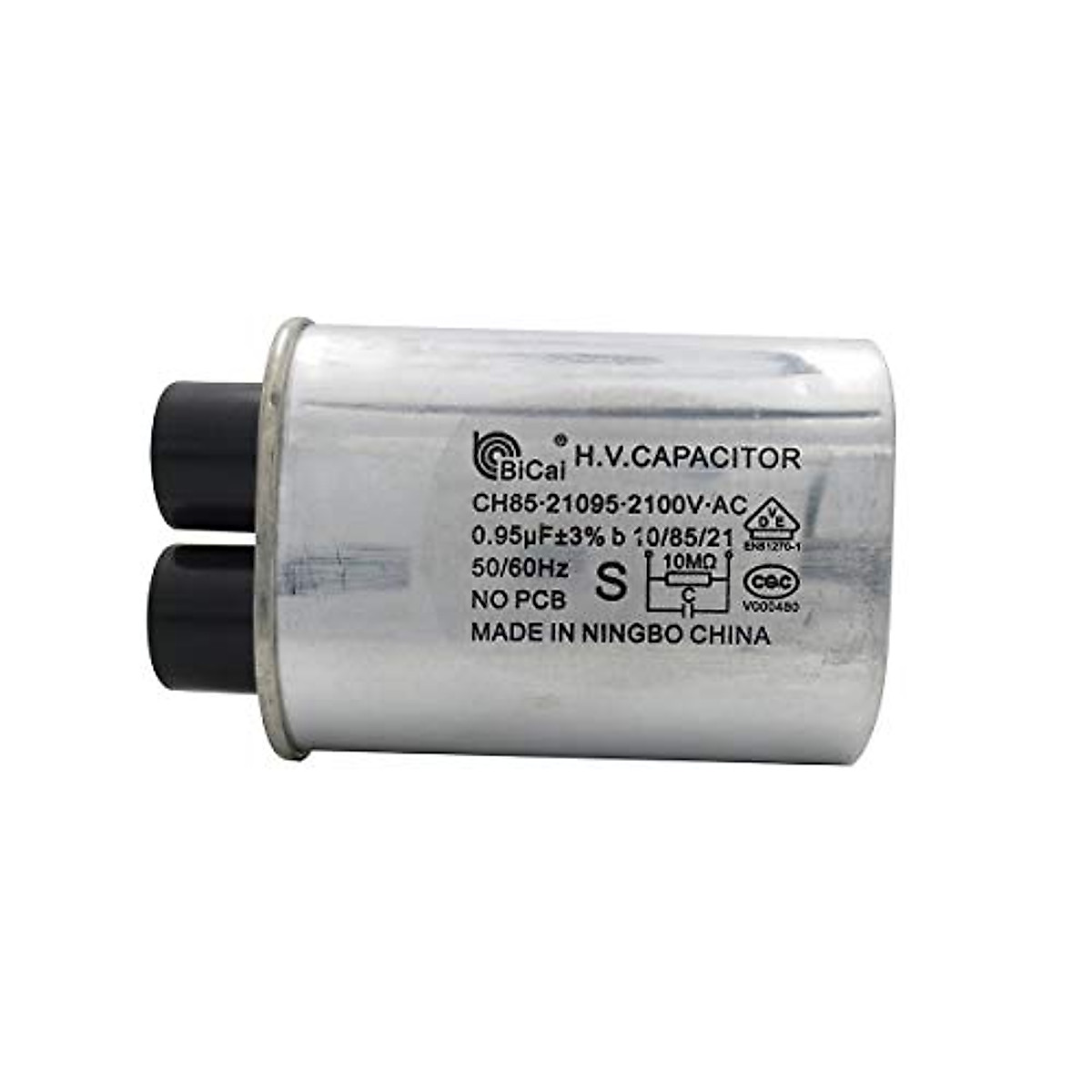 Meter Star Microwave Capacitor Replacement 2100V 0.95uf Compatible for Amana Electrolux Ge Kenmore and Whirlpool,Connect Pin 1/4" Standard Terminal