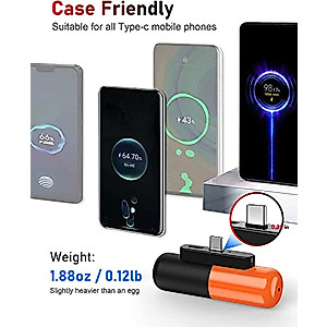 Cute Portable Charger for Android Phone 5000mAh Mini Power Bank USB C Compatible with Samsung Galaxy S22 Z Flip3 S20,S10,S9,S8,Note 20/10/9/8,Moto Z3/2,LG V35/G8/7/5,Nintendo Switch,Google Phone etc