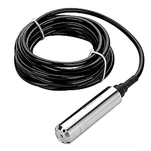 ASHATA Water Level Sensor, DC 24V 4-20mA Throw in Type Liquid Level Sensor Transmitter for Detecting 0-5m Range Liquid Level (5m Range, 6m Wire)