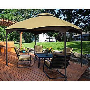 MASTERCANOPY Replacement Canopy Top for Lowe's Allen Roth 10x12 Gazebo #GF-12S004B-1 (Beige)