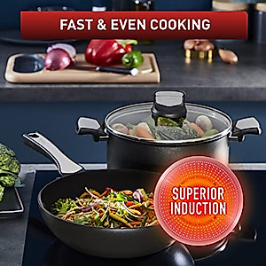 Tefal 28cm Wok Pan, Unlimited ON, Non- Stick Induction, Aluminium, Exclusive