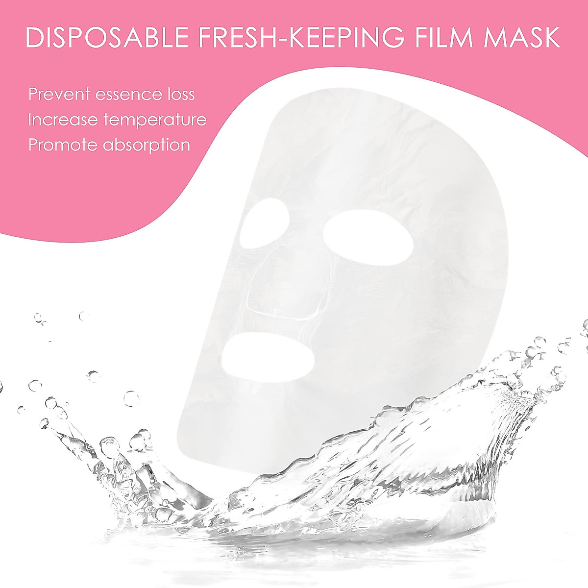 200 Sheets Facial Plastic Mask Disposable Facial Sheet Mask Transparent Face Masks Skincare Preservative DIY Clear Spa Thin Plastic Wrap Moisture Retention