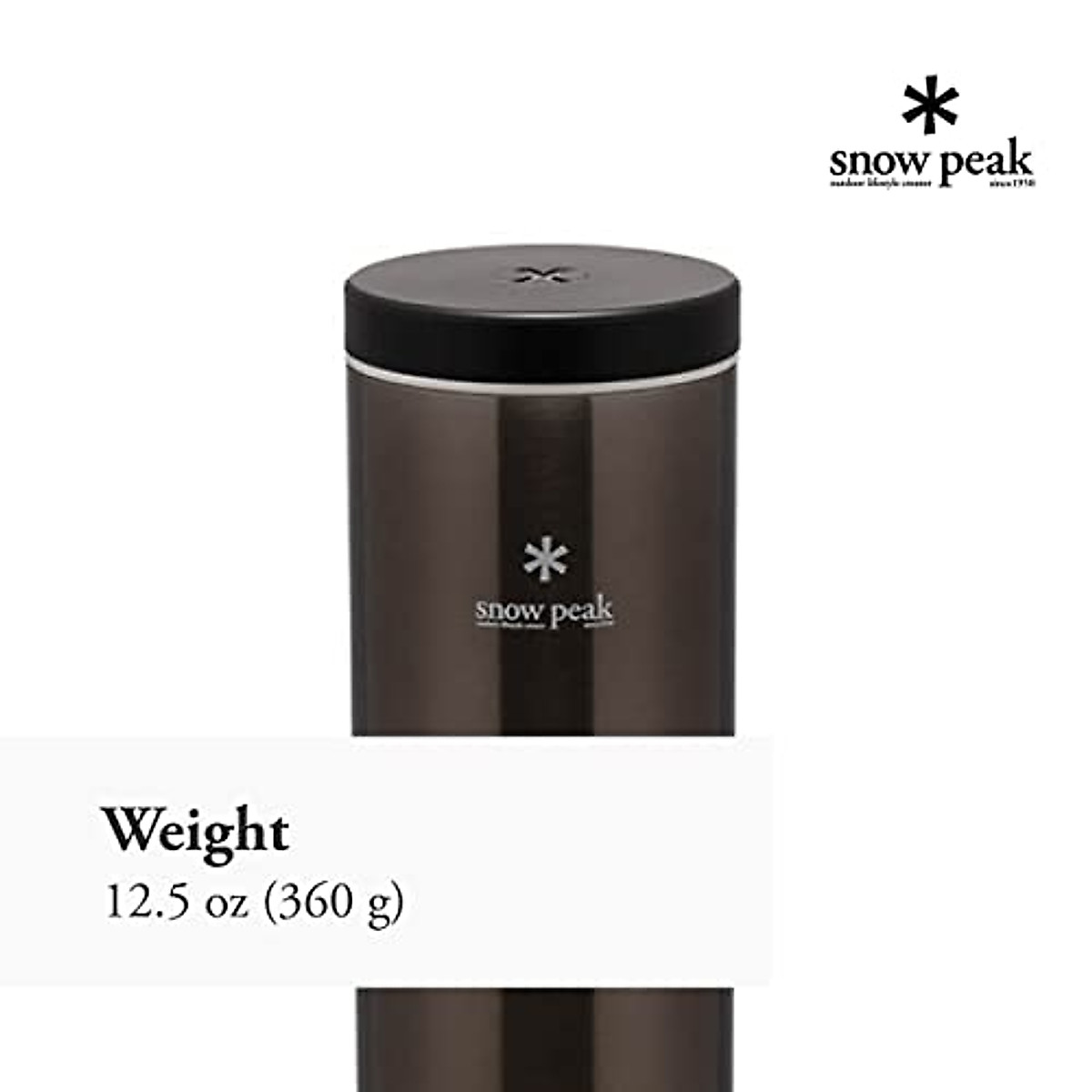Snow Peak System Bottle - Double-Wall Insulated Stainless Steel Water Bottle with Multiple Lids - Versatile Camping & Backpacking Equipment - 500 ml - Dark Silver