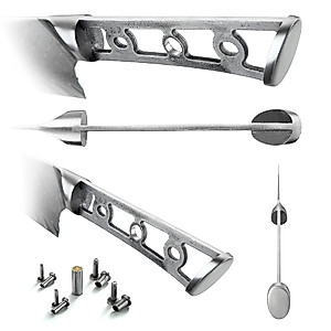 KATSURA Woodworking Project Kit – Kiritsuke Chef Knife Blank – 8 Inch with 50mm wide blade – Thunder-X Series – Japanese Premium 67 Layers Damascus AUS 10 Steel – NO LOGO