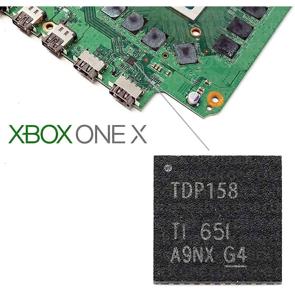 Gametown Repacement HDMI Chip TDP158 IC for Xbox One X Console