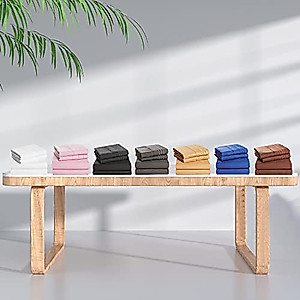 NexHome Full Size Sheet Set, Breathable & Cooling Sheets, Hotel Luxury Bed Sheet, Extra Soft, Deep Pockets 16", Easy Fit, Wrinkle Free, Comfy, Wine Red Bed Sheets 4 Piece Set