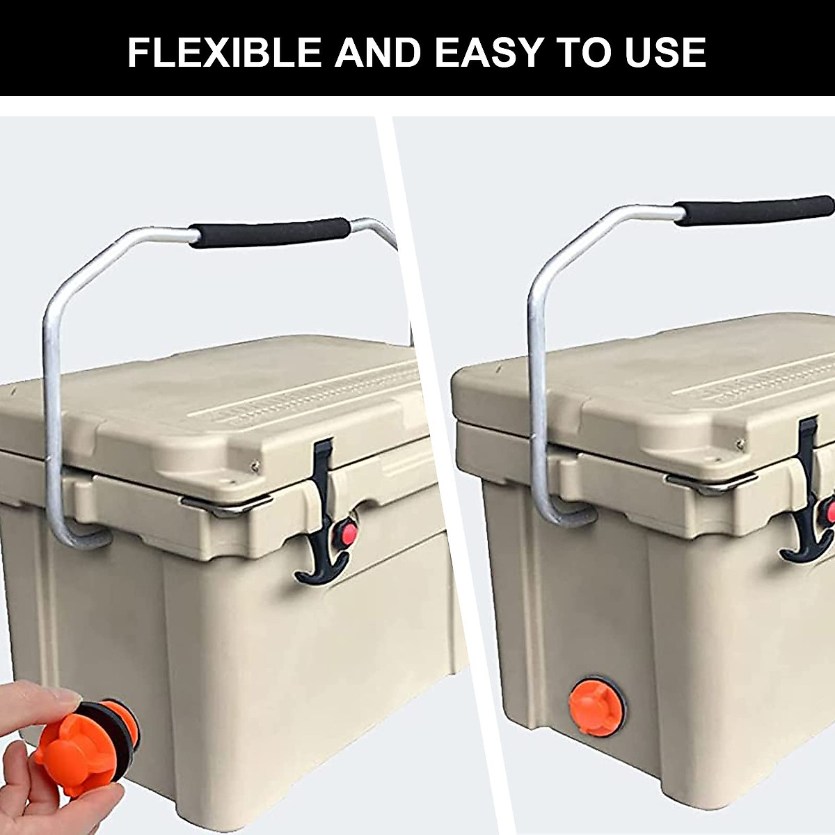 4 Pack For Yeti Cooler Plug Replacement Accessories, Yeti Drain Plug Cooler Drain Plugs Replacement Parts Compatible with Yeti's Line of Roadie, Tundra, and Tank Coolers Fit ORCA Coolers (Orange)